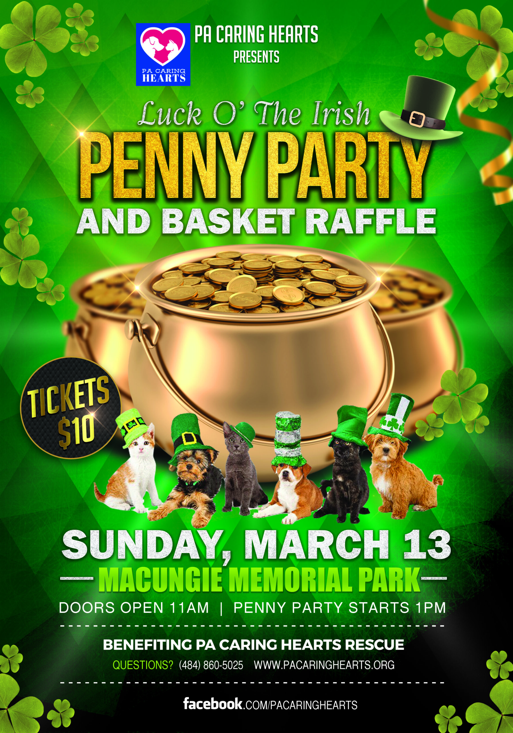 Penny Party on Sunday, March 13, 2022 - PA CARING HEARTS